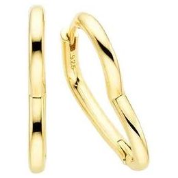 Paar Creolen "Schmuck Geschenk Ohrschmuck Ohrringe Herzform", gold (gelbgoldfarben), ANISTON JEWELRY & WATCHES, Ohrringe, Damen, Silber 925 (Sterlingsilber)