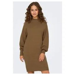 Strickkleid Only "ONLFRIDA LIFE LS HIGHNECK DRESS CC KNT", Damen, Gr. S (36), N-Gr, braun (toasted coconut), Strick, Obermaterial: 50% Viskose, 28% Polyester, 22% Nylon, unifarben, Modisch, Kleider