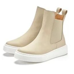 Stiefelette ELBSAND, Damen, Gr. 37, beige, Obermaterial: 100% Kalbsleder. Futter: 100% Schweinsleder. Decksohle: 100% Schweinsleder. Laufsohle: 100% Synthetik, unifarben, Casual, Schuhe, Chelseaboots, Schlupfstiefel, Stiefel, Sommerstiefelette aus Leder