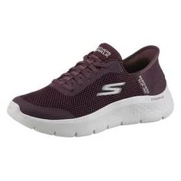 Slip-On Sneaker Skechers "GO WALK FLEX-GRAND ENTRY", Damen, Gr. 39, rot (burgunderrot), Textil, sportlich, Schuhe, Slipper mit Slip-ins zum Schlupfen