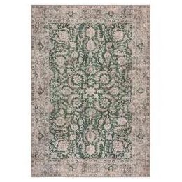 Teppich FLAIR RUGS "Beau Floral", grün, B:152cm H:2mm L:230cm, Kunstfaser, Teppiche, Waschbarer Traditioneller Teppich