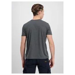 T-Shirt Alpha Industries "Basic T-Shirt SL", Herren, Gr. XS, schwarz (charcoal heather), Obermaterial: 100% Baumwolle, Shirts