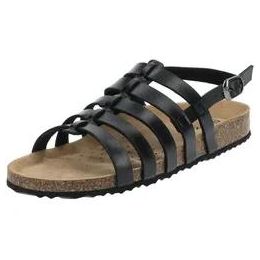 Schaftsandalette Geox "Geox Sandalen Lederimitat", Damen, Gr. 38, schwarz, Lederimitat, casual, Schuhe