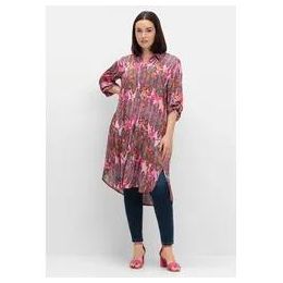 Longbluse, Damen, Gr. 46, pink (pink gemustert), 100% Viskose, bedruckt, gemustert, mehrfarbig, Blusen