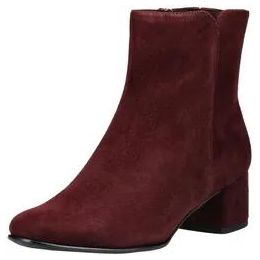 Stiefelette Marco Tozzi "Marco Tozzi Stiefelette Veloursleder", Damen, Gr. 38, rot (dunkelrot), Veloursleder, casual, Schuhe