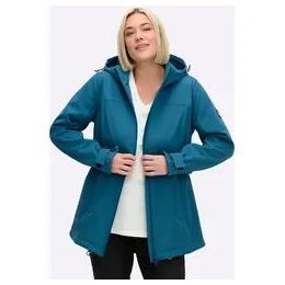 Softshelljacke sheego, Damen, Gr. 50, topas, 94% Polyester, 6% Elasthan, unifarben, Jacken