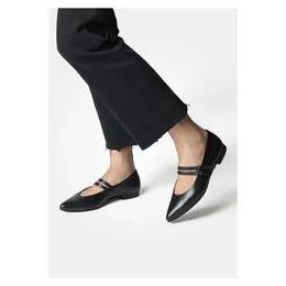 Riemchenballerina Paul Green "Paul Green Ballerinas Glattleder", Damen, Gr. 39, schwarz, Glattleder, casual, Schuhe