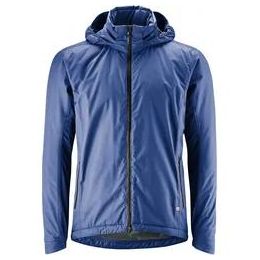 Fahrradjacke Gonso "Save Jacket Therm M", Herren, Gr. XL, jeansblau, 100% Polyester, Jacken, Herren Regenjacke wind- und wasserdicht, Radjacke mit Kapuze