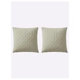 Kissenbezug Heine HOME, grün, B:40cm L:40cm, Polyester, 100% Polyester, Kissenbezüge