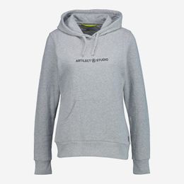 Artilect Grauer Kapuzenpullover mit schwarzem Logo