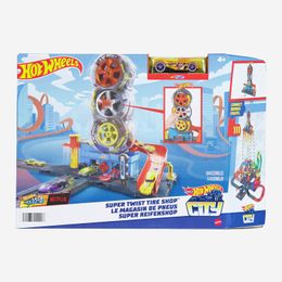 Mattel Rennbahn in Form von Hot-Wheels-Reifen
