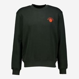 Dunkelgrünes Sweatshirt mit Entenstickerei
