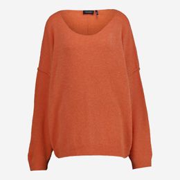 ER Elias Rumelis Orangefarbener Tamara Pullover mit Fledermaus&auml;rmel