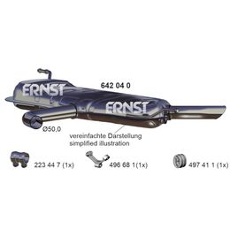 Ernst Endschalld&auml;mpfer f&uuml;r SEAT 5P0253609 642040