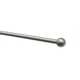 Gardinenstangen-Set mit Kugel-Endung silberfarben 125-240 cm