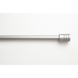 Gardinenstangen-Set mit Zylinder-Endung silberfarben 125-240 cm