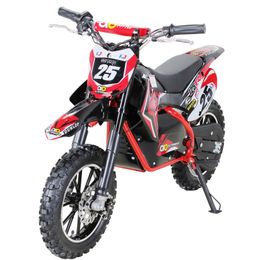 Actionbikes Motors Kinder-Crossbike Gepard, Elektro-Kindermotorrad, 500 Watt, bis 24 km/h, verst&auml;rkte Gabel, ab 8 J. (Rot)