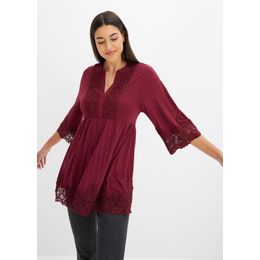 bonprix Tunika-Shirt aus Viskose, rot, Viskose