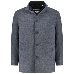 Große Größen s.Oliver Kurzmantel aus Wollmischung Farbe blau Größe: 3XL