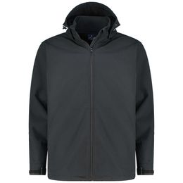 Große Größen North Softshelljacke mit Stretch, wind- und wasserabweisend Farbe schwarz Größe: 5XL