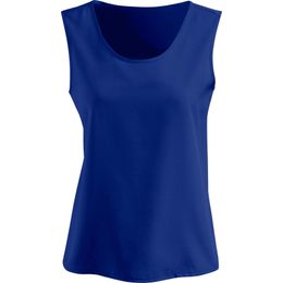 CR&Eacute;ATION L Damen Blusentop mit Seitenschlitzen royalblau Gr&ouml;&szlig;e 38
