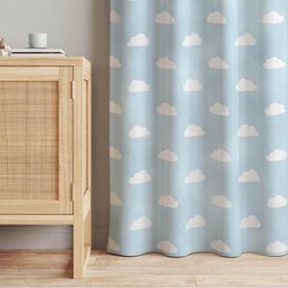 Bilderwelten Vorhang No.YK54 Wolken Hellblau - blickdichte Gardine Illustration Muster Kinderzimmer Baby Babyzimmer Mädchen Mädchenzimmer Jungen Jungenzimmer Blau