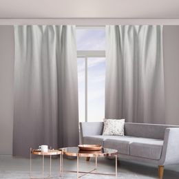 Vorhang Grau-Lila Farbverlauf - blickdichte Gardine Abstrakt Wohnzimmer Schlafzimmer Küche Bad Badezimmer Jugendzimmer Grau