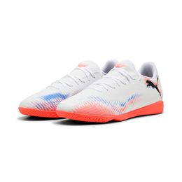Fußballschuh Puma "FUTURE 8 PLAY IT", Gr. 44,5, weiß (Puma weiß, Puma schwarz, glowing rot), Synthetik, Schuhe