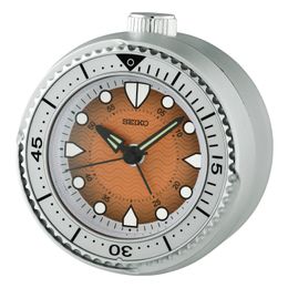 Quarzwecker Seiko, silberfarben, Wecker, Reisewecker, Schlafzimmer, durchlaufende Sekunde, Leuchtzeiger