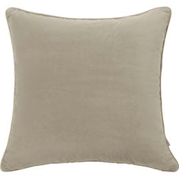 Dekokissen "Samt Ladina 2", beige (sand beige), B:50cm H:50cm L:50cm, Obermaterial: 100% Polyester, LeGer Home by Lena Gercke, Dekokissen_Sitzkissen_Kissenhüllen, kuschelig, ohne Füllung