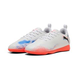 Fußballschuh Puma "FUTURE 8 PLAY IT JR", Gr. 38, weiß (Puma weiß, Puma schwarz, glowing rot), Synthetik, Schuhe