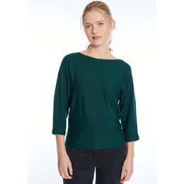 Strickpullover ZABAIONE "Pullover Ce44cilia", Damen, Gr. L, emerald, Feinstrick, Obermaterial: 70% Viskose, 30% Polyester, unifarben, weit taillenbedeckt, U-Boot-Ausschnitt, Pullover