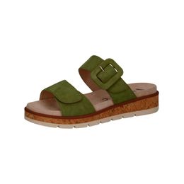 Pantolette Caprice "Caprice Pantoletten Veloursleder", Damen, Gr. 36, gr&uuml;n, Veloursleder, Schuhe Pantolette