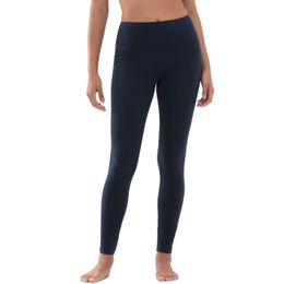 Leggings Mey "Cotton Pure", Damen, Gr. 38, N-Gr, blau (night blau), Single Jersey, Obermaterial: 94% Baumwolle, 6% Elasthan, lang, Hosen, Elastischer Bund