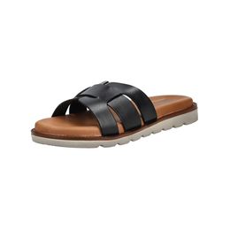 Pantolette Camel Active "Camel Active Pantoletten Leder", Damen, Gr. 39, schwarz, Leder, Schuhe Pantolette