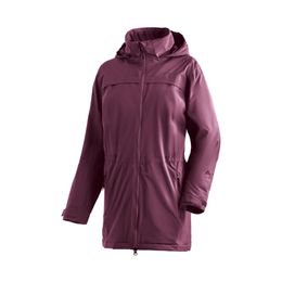 Funktionsmantel Maier Sports "Metor Coat W", Damen, Gr. 50, lila (purpurviolett), 100% Polyester, M&auml;ntel, Damen Mantel, Outdoormantel wind/wasserdicht, 4 ger&auml;umige Taschen