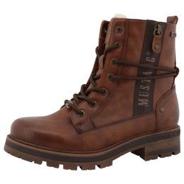 Winterboots Mustang Shoes "Darleen", Damen, Gr. 36, braun, Lederimitat, used, Basic, Schuhe, Schnürboots mit Profilsohle