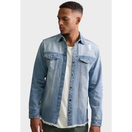 REDEFINED REBEL EST. 2013 Funktionsjacke REDEFINED REBEL "Redefined Rebel Jacket Jackson Denim jacket", Herren, Gr. S, blau (light blau), 100% Cotton, Jacken