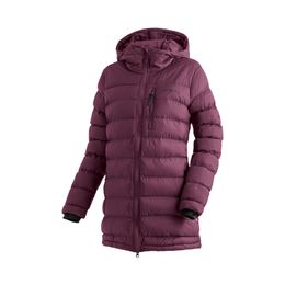 Funktionsmantel Maier Sports "Lomnica Coat W", Damen, Gr. 36, lila (purpurviolett), 100% Polyamid, Mäntel, Damen Mantel, leichtes Primaloft Material, 3 RV-Taschen und Kapuze