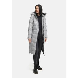 Winterjacke Marikoo "Lanitaa", Damen, Gr. M, grau, Obermaterial: 100% Polyester; Futter: 100% Polyester; Wattierung: 100% Polyester; Ärmelfutter: 100% Polyester, Jacken, Steppmantel mit abnehmbarer Kapuze