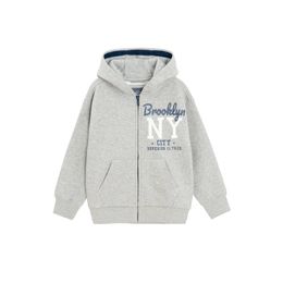 Cool Club Sweatjacke Jungen Gr&ouml;&szlig;e 122 navy / graumeliert / wei&szlig;