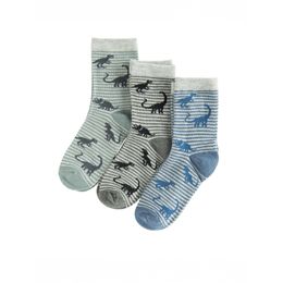 Cool Club Socken Jungen Gr&ouml;&szlig;e 22/24 royalblau / hellgrau / graumeliert / mint