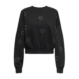 Only Sweatshirt 'ONLBERIT' Damen Gr&ouml;&szlig;e L schwarz / silber