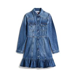 Tommy Jeans Kleid Damen Gr&ouml;&szlig;e 34 blue denim Winterkleid