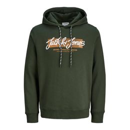 Jack & Jones Jack & Jones Sweatshirt 'JJURBAN' Herren Gr&ouml;&szlig;e XL oliv / mandarine / wei&szlig;