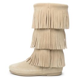 Minnetonka Stiefel 'Joia' Damen Gr&ouml;&szlig;e 39 beige Winterschuhe