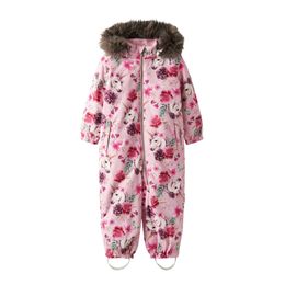 name it Funktionsanzug 'NMFSNOW10' M&auml;dchen Gr&ouml;&szlig;e 86 gold / lila / rosa / wei&szlig;