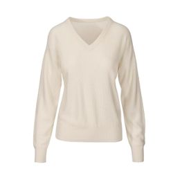Duneen Ireland Seiden-Klima-Pullover, 46 - Creme, aus Seide