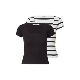ABOUT YOU T-Shirt 'Lil' Damen Größe XL schwarz / weiß