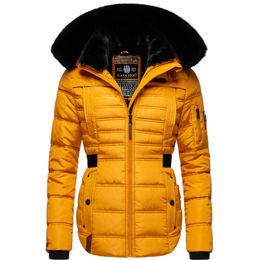 Navahoo Winterjacke 'Melikaa' Damen Gr&ouml;&szlig;e S gelb / schwarz